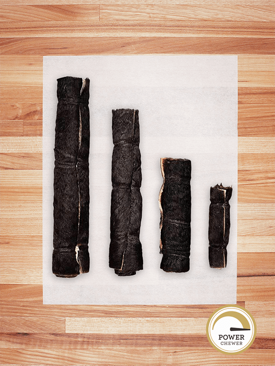Long-Lasting Natural Beef Hide Rolls w/ Hair - An Alternative to ...